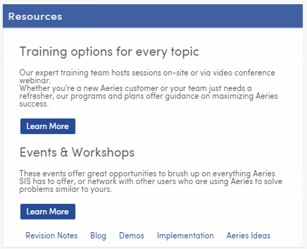 Aeries System Check and Utilization : Aeries Software