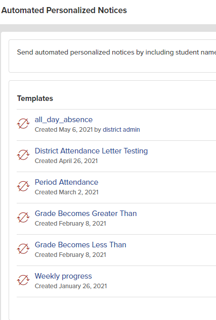 District Attendance Letters using Aeries Communications : Aeries Software