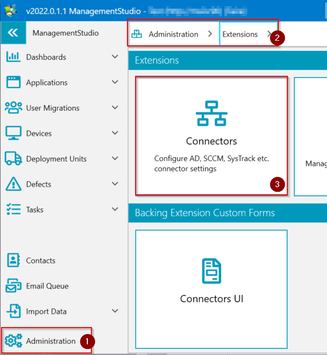 AD Connector : ManagementStudio