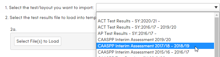 Import Test Results : Aeries Software