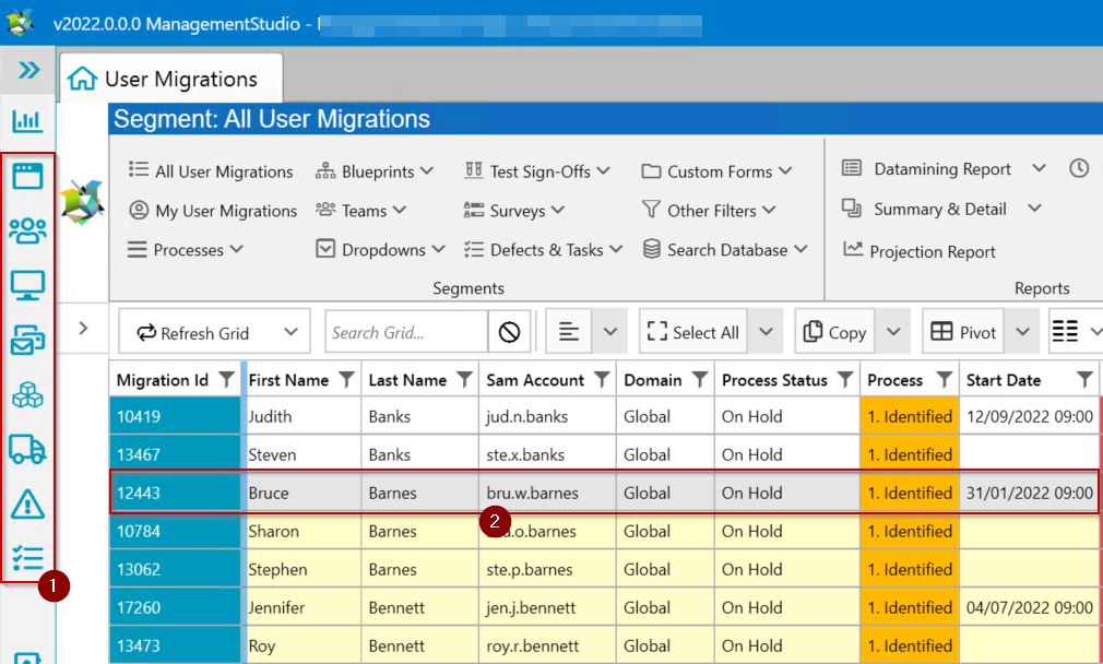 Connectors Tab : ManagementStudio