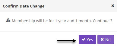 Change Membership End Date : MiMembership