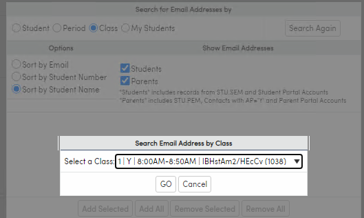 Using the Send Emails form : Aeries Software