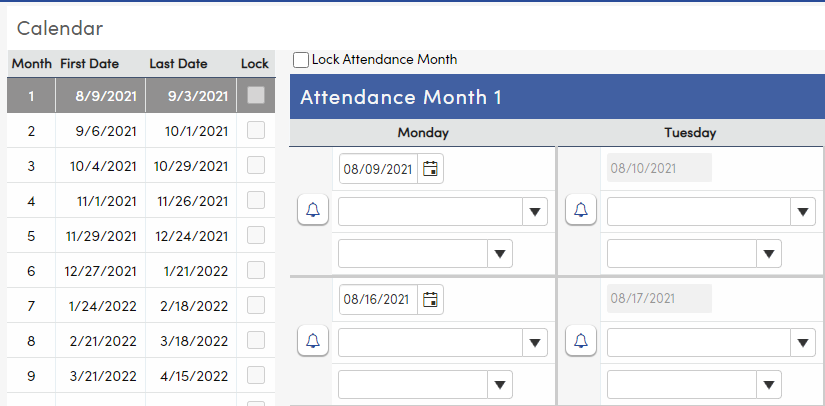 Flex Scheduling - Calendar : Aeries Software