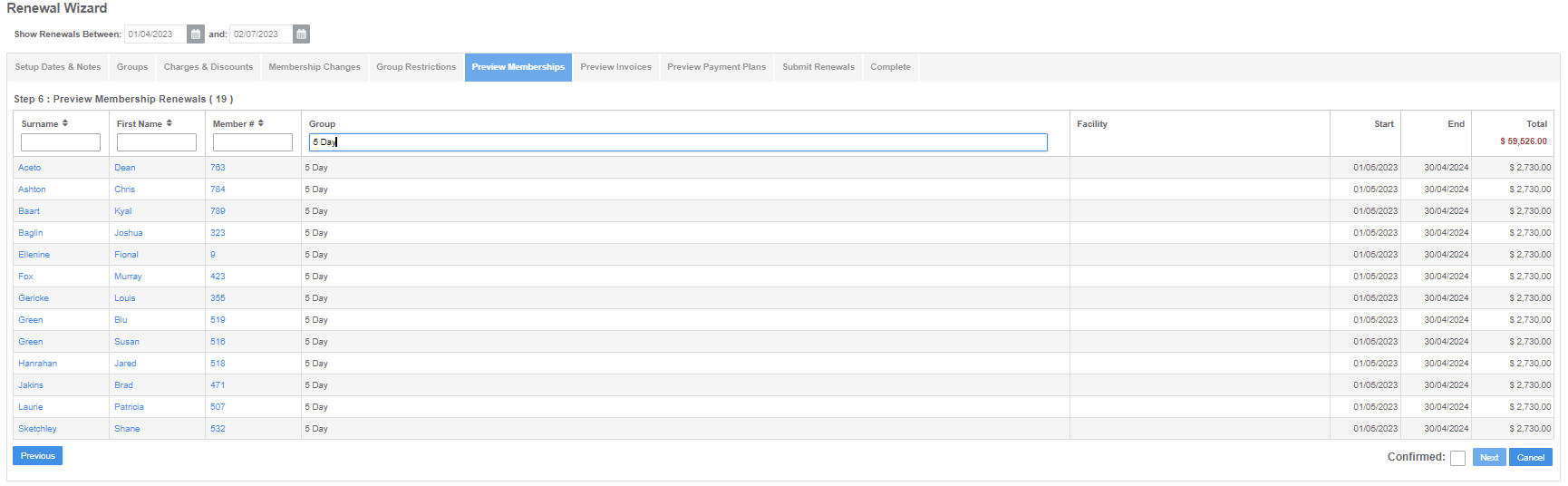 Renewals Wizard - Manual Process : MiMembership