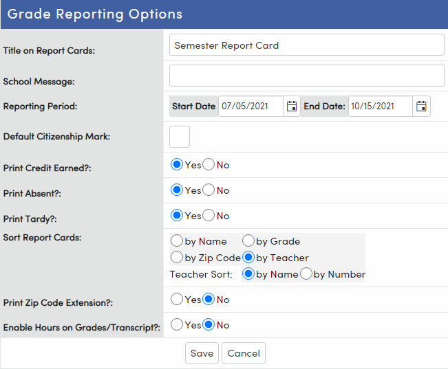 Flex Scheduling - Grade Reporting : Aeries Software