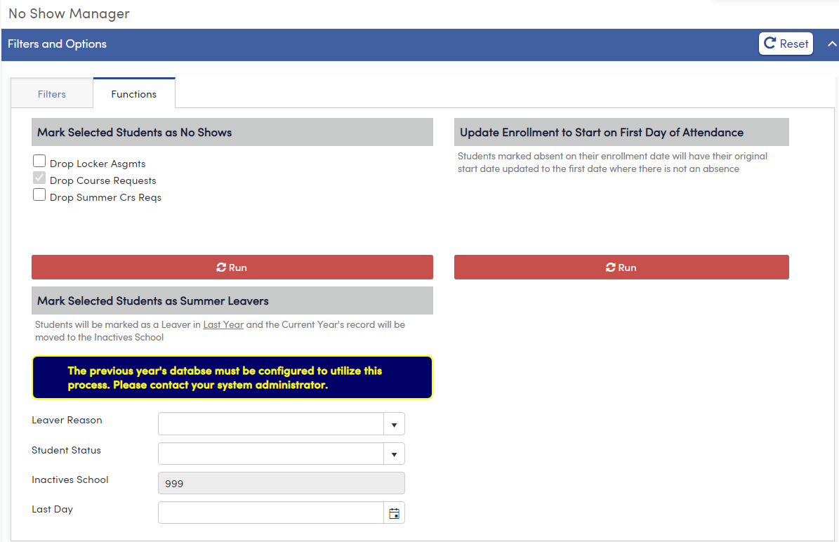 No Show Manager : Aeries Software