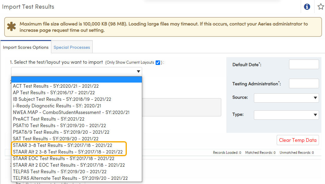 Test Specific Information - STAAR/STAAR Alternate (Grades 3-8) : Aeries ...