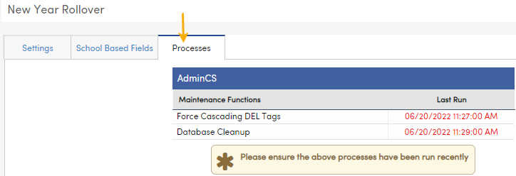New Year Rollover Process Guide : Aeries Software