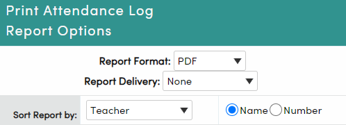Attendance Log Report : Aeries Software