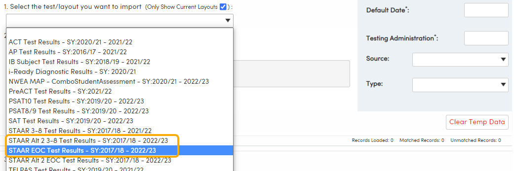 Test Specific Information - STAAR EOC/STAAR EOC Alternate 2 : Aeries ...