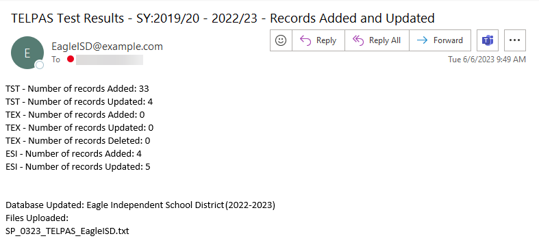 Test Specific Information - TELPAS/TELPAS-Alternate : Aeries Software