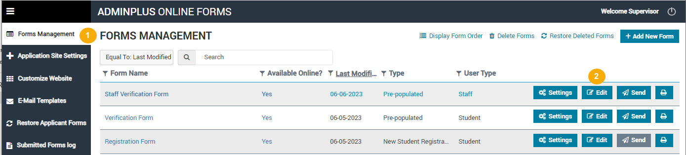 Reorder Pages on an AdminPlus Online Form - Rediker Software
