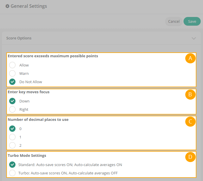Scores and Grading - Rediker Software