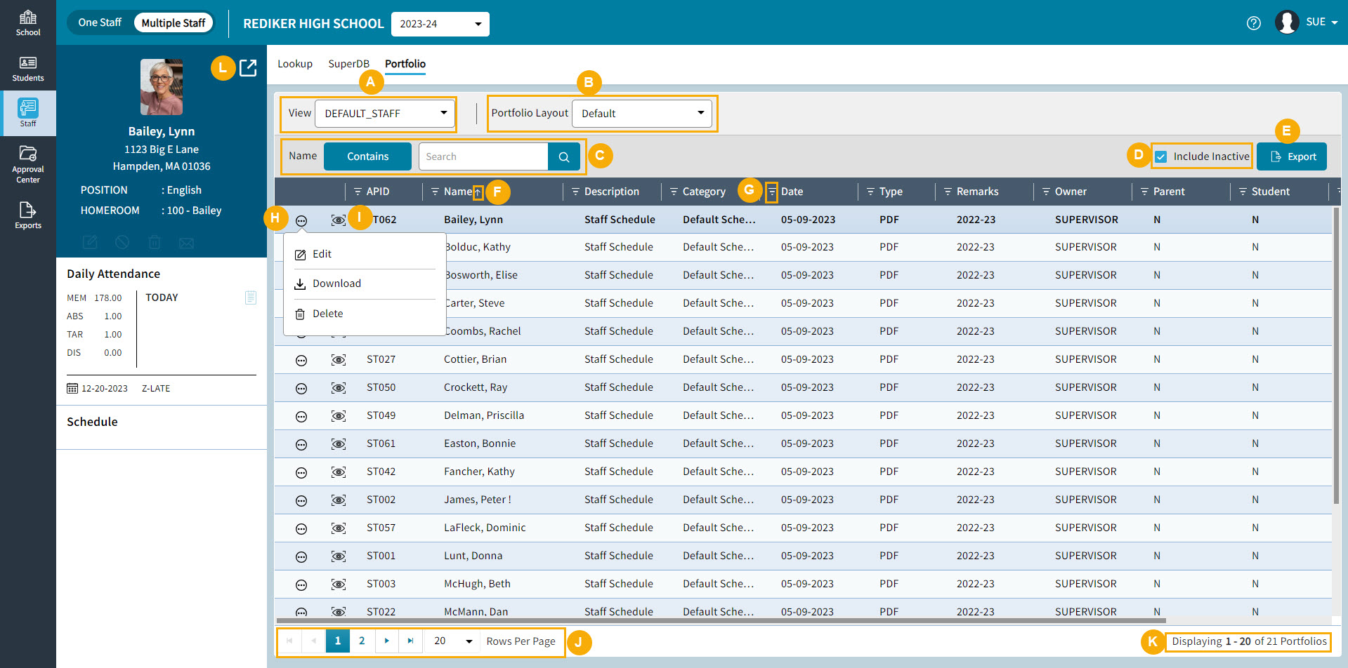 Multiple Staff: Portfolio - Rediker Software