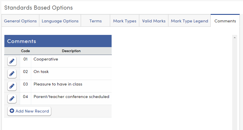 How to Query Standards Based Comments in Standards Based Options ...