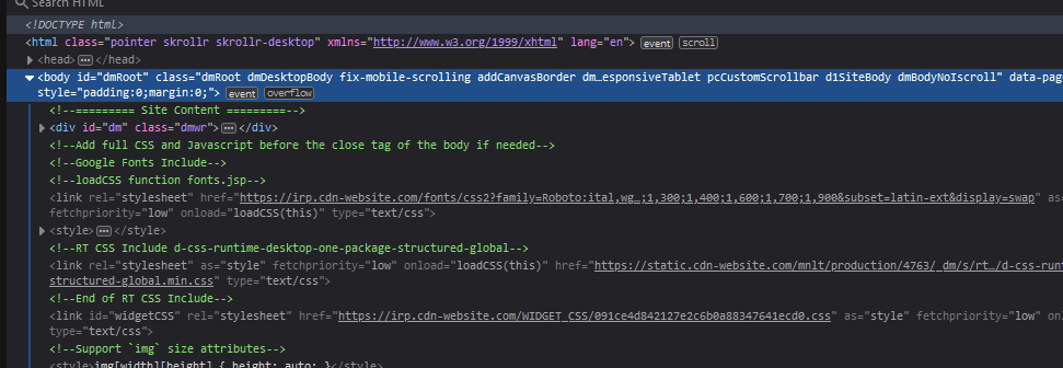 Site Not Rendering Properly - Rediker Software