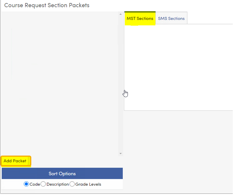 How to Create a Course Request Section Packet : Aeries Software