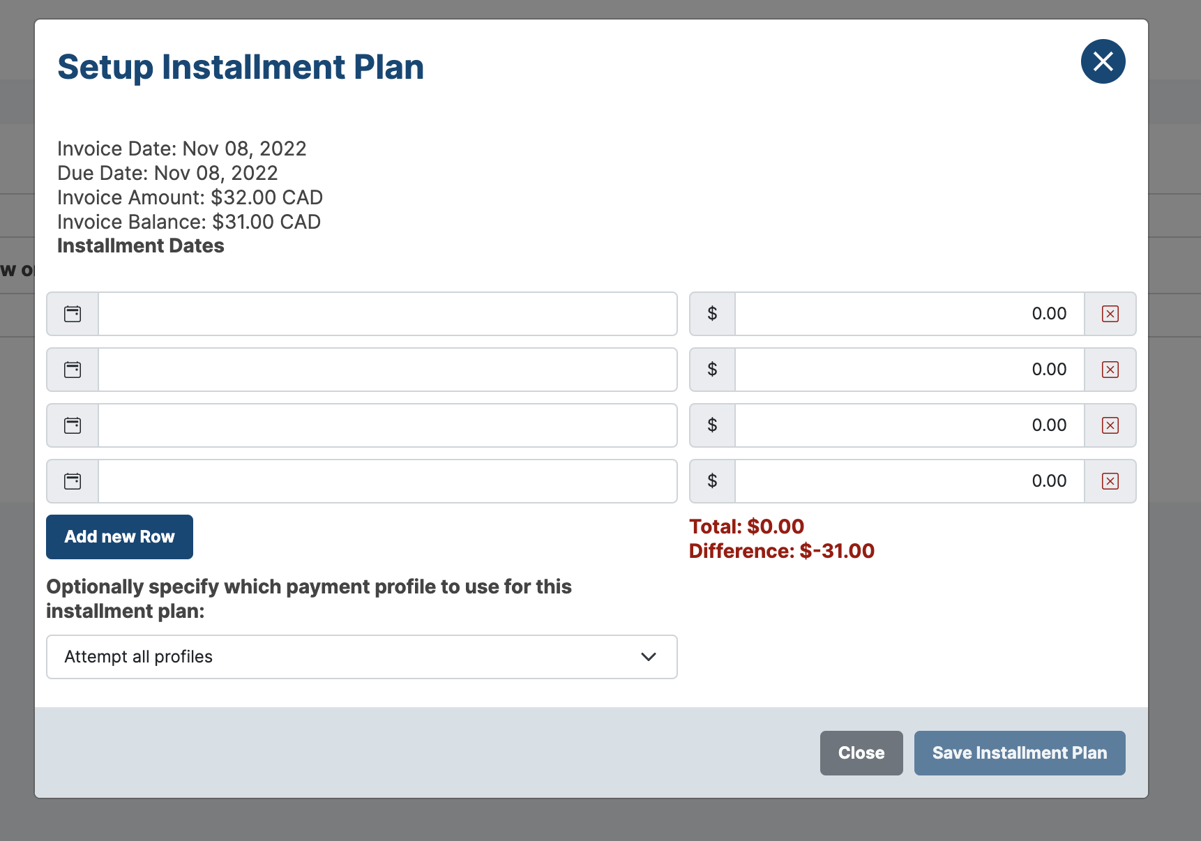 Installment Plans : Benji Pays Support