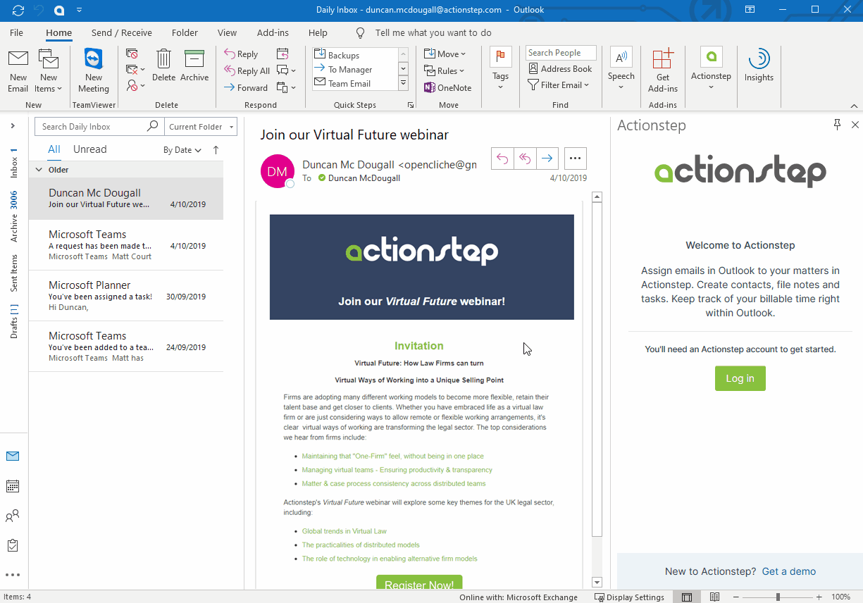 Setting Up the Outlook Add-in : Help Center