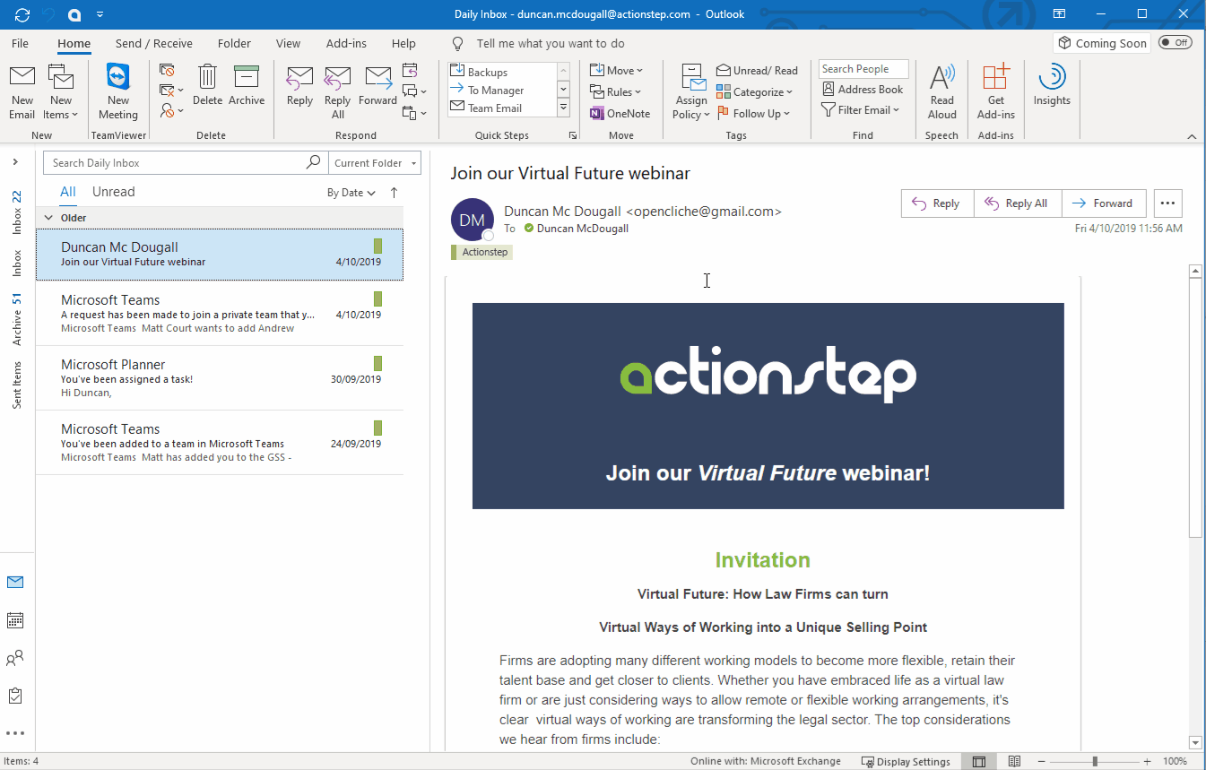 Setting Up the Outlook Add-in : Help Center