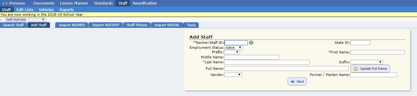 How to Add a New Staff ID : Genesis SIS Support
