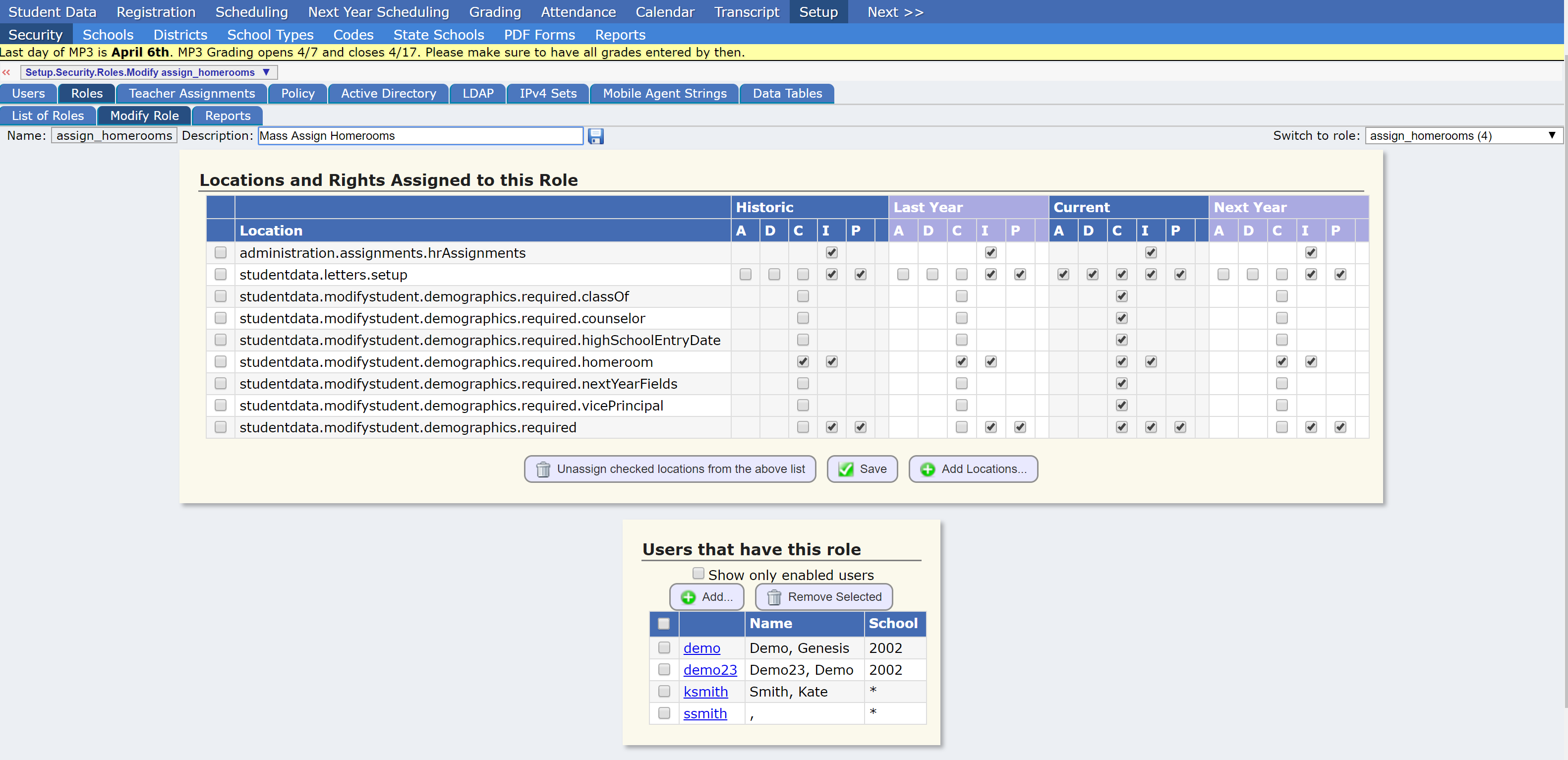 Roles and Securable Locations Overview : Genesis SIS Support