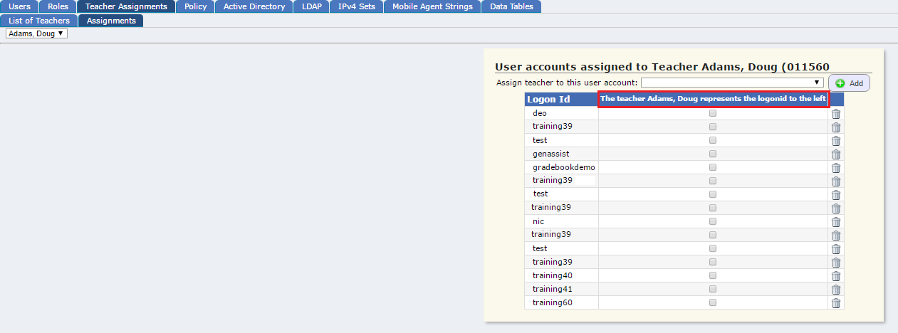Teacher Assignments : Genesis SIS Support