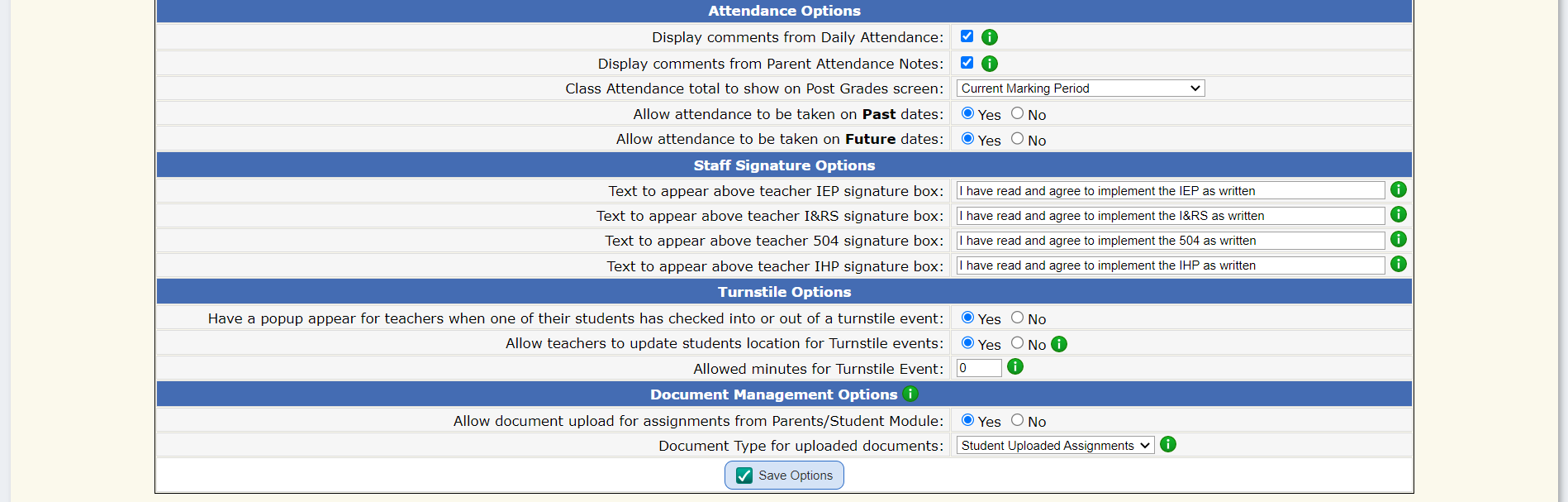 Gradebook Maintenance Screen : Genesis SIS Support