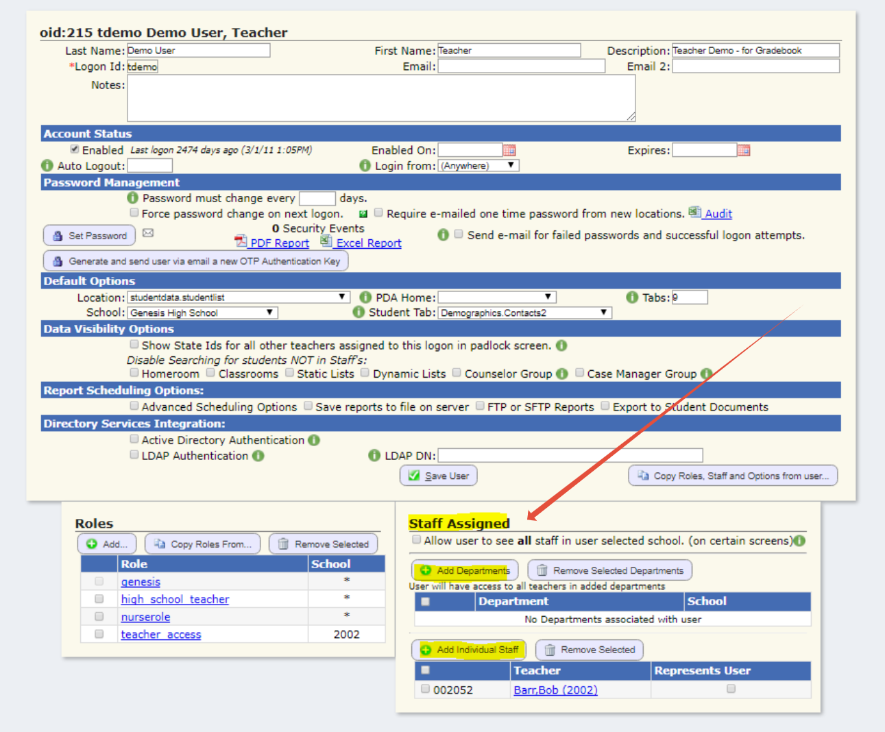 Getting Started with Staff Logons : Genesis SIS Support