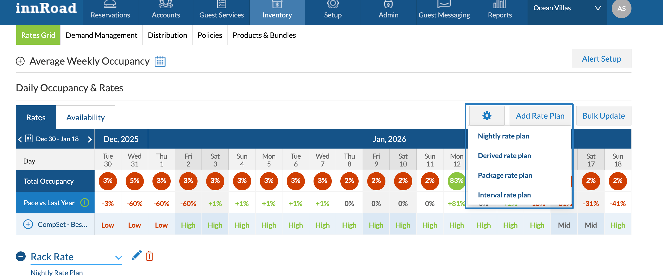 Create a Package Rate : innRoad