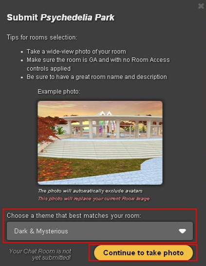 How Do I Submit a Themed Room? : Community Center