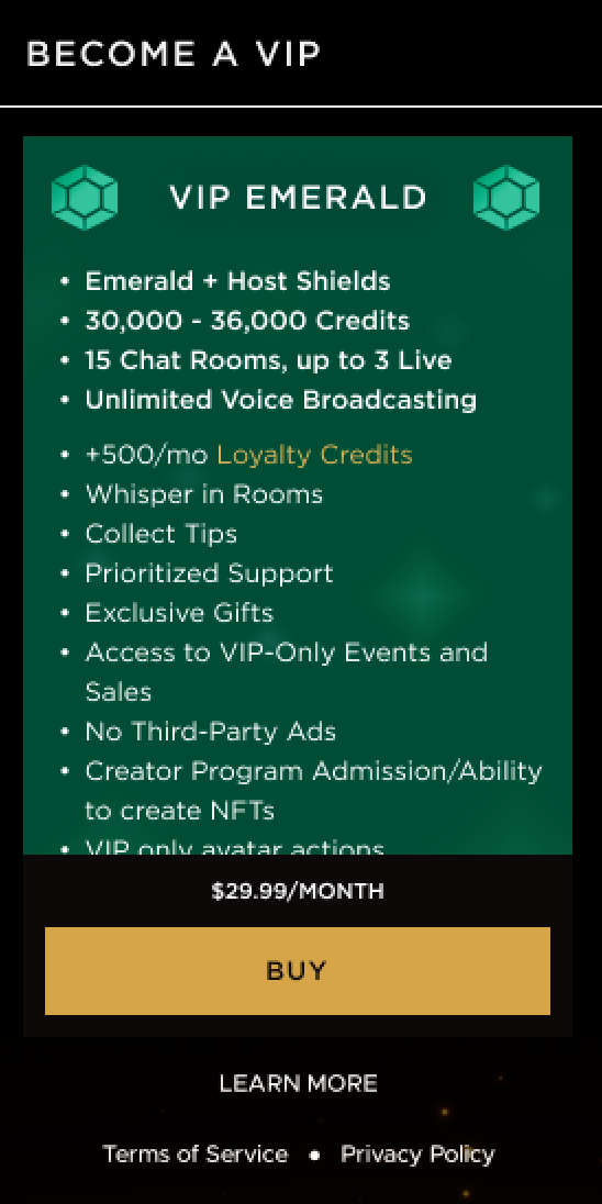 Is VIP available on Mobile? : Community Center