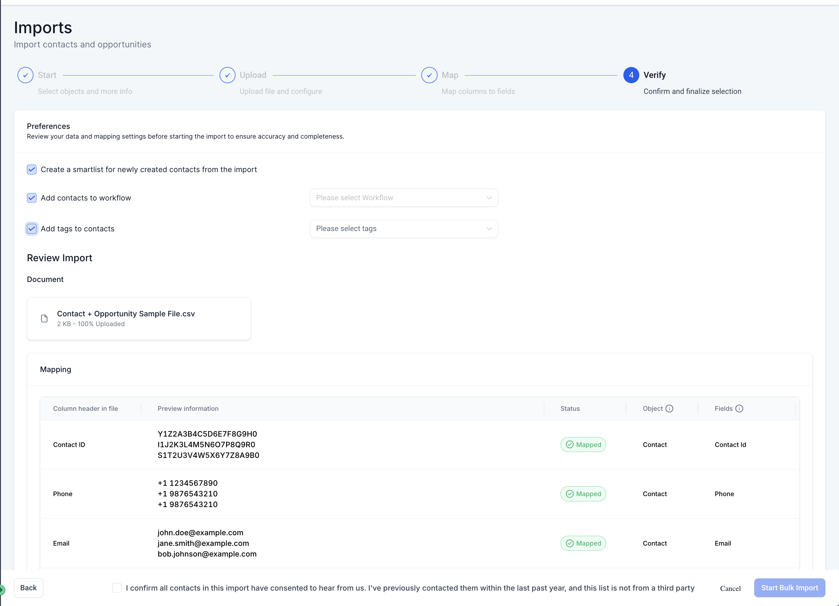 Importing Contacts and Opportunities via CSV : HighLevel Support Portal