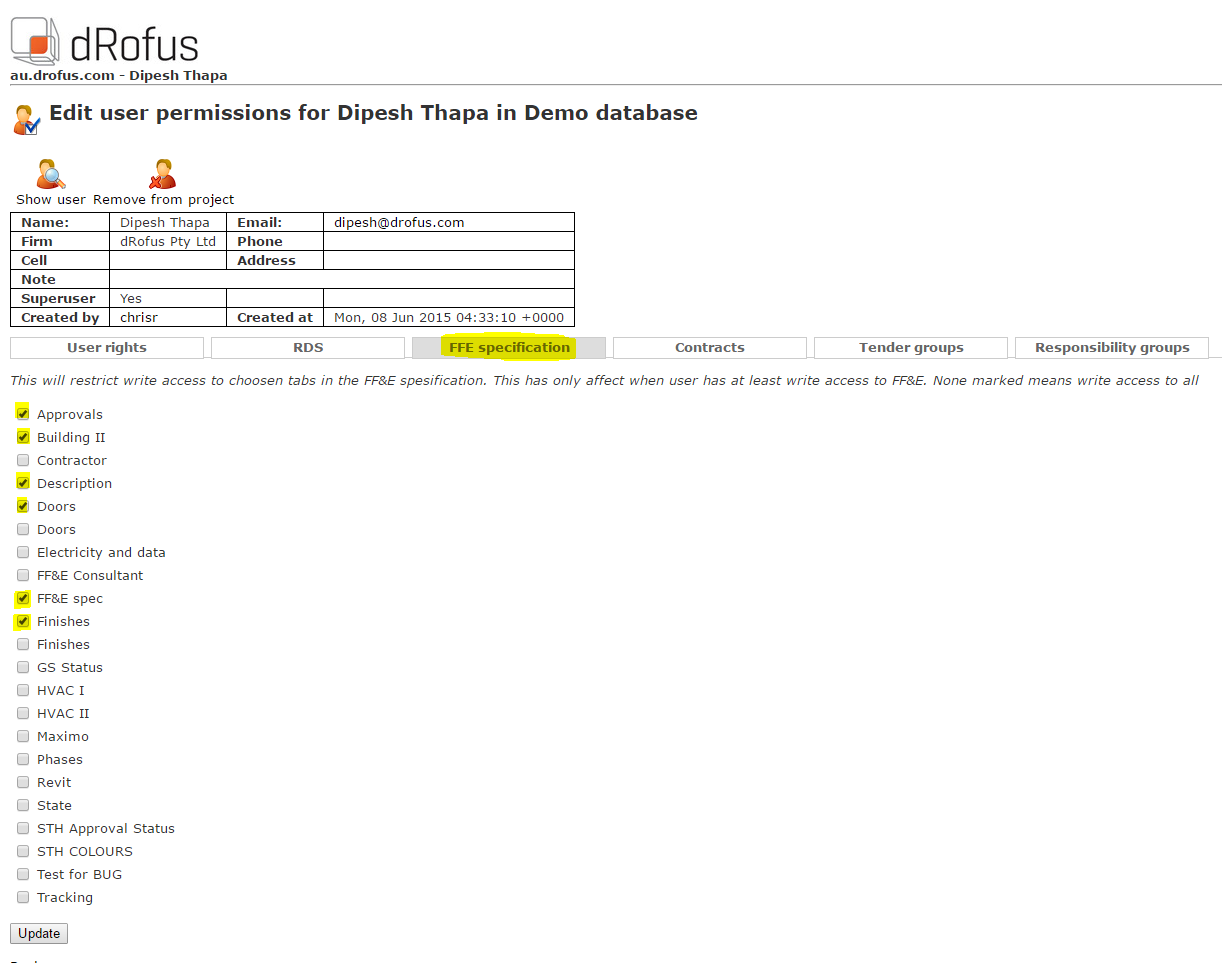 Archiving Information at the End of a dRofus Project : dRofus