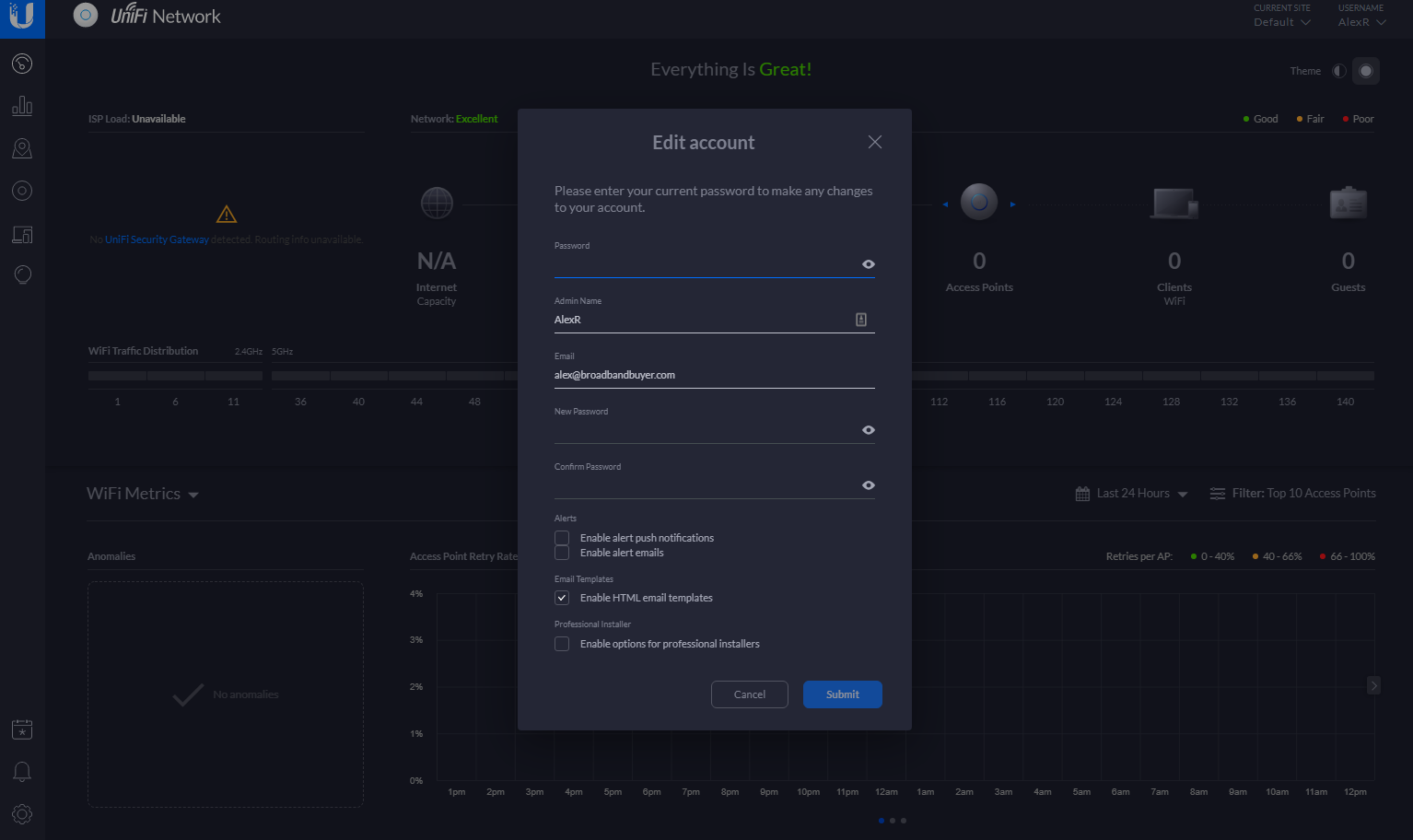 UniFi - Controller: Access to the controller : UniFiCloud