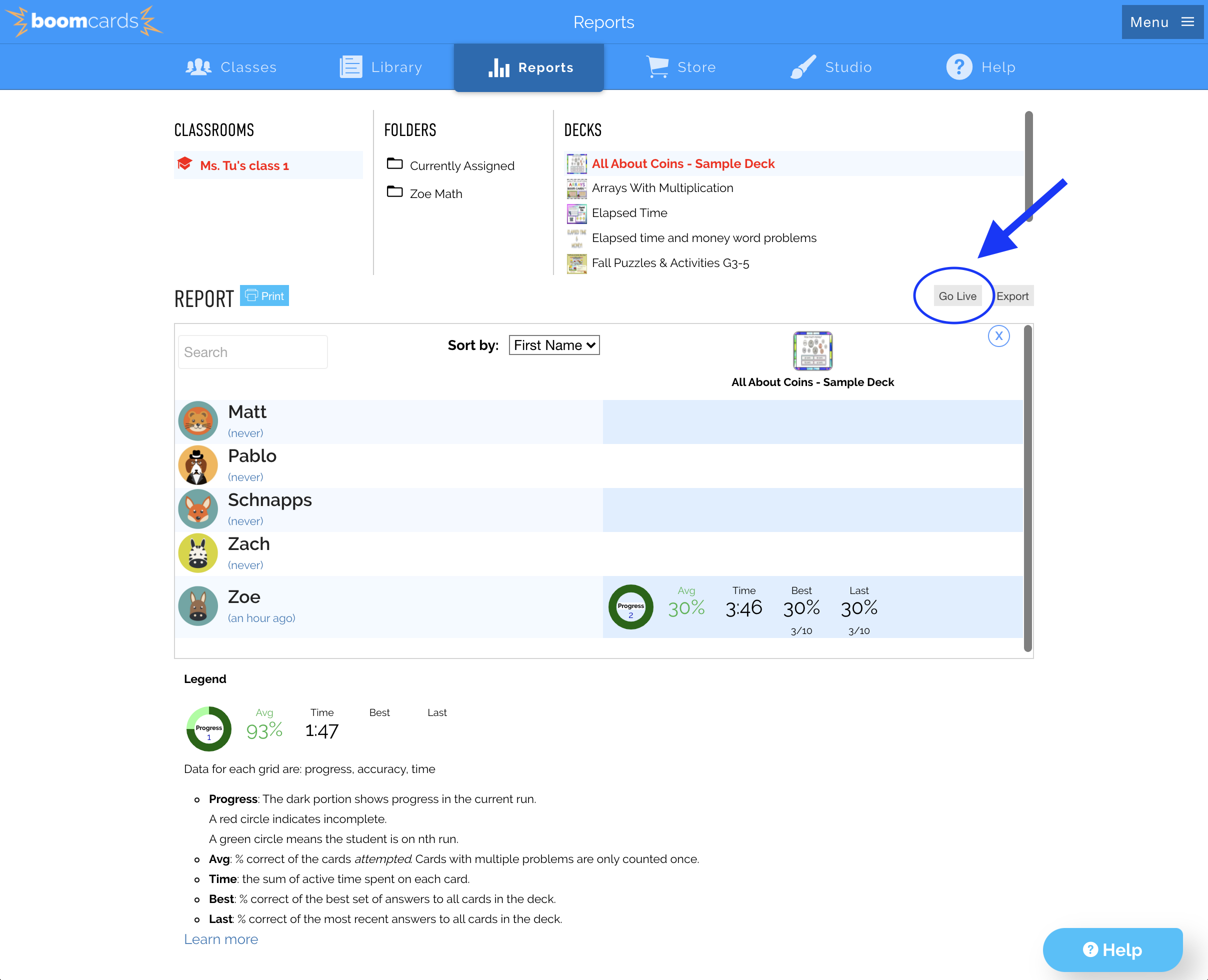 Live Monitoring : Boom Learning Support