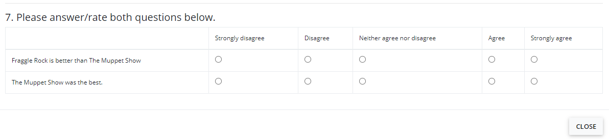 Setting Up a Survey Component