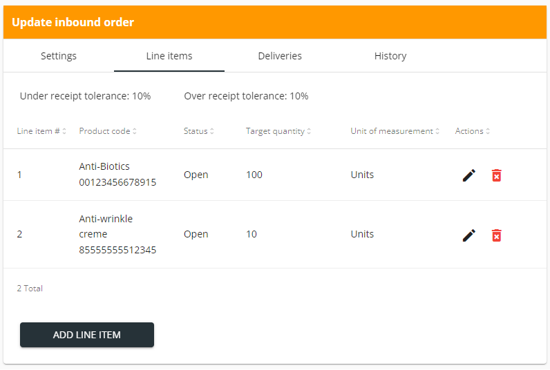 Managing Inbound Orders (Serialized Logistics) : Movilitas.Cloud Support