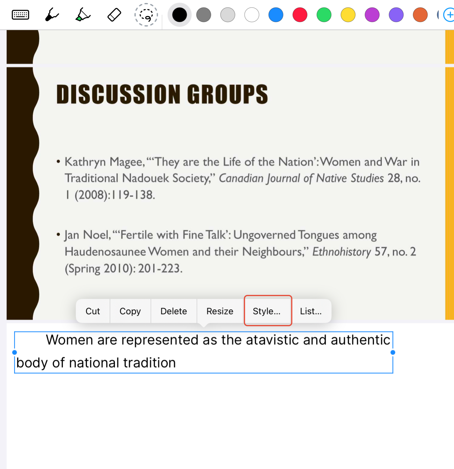 Editing PDF annotations : MyScript Support