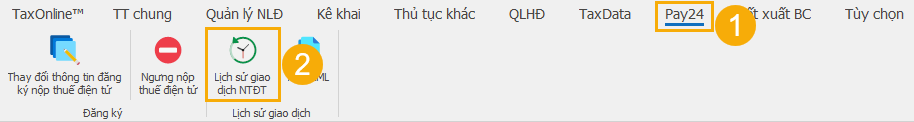 Ngưng sử dụng dịch vụ nộp thuế điện tử trong chức năng Pay24 : Hướng ...
