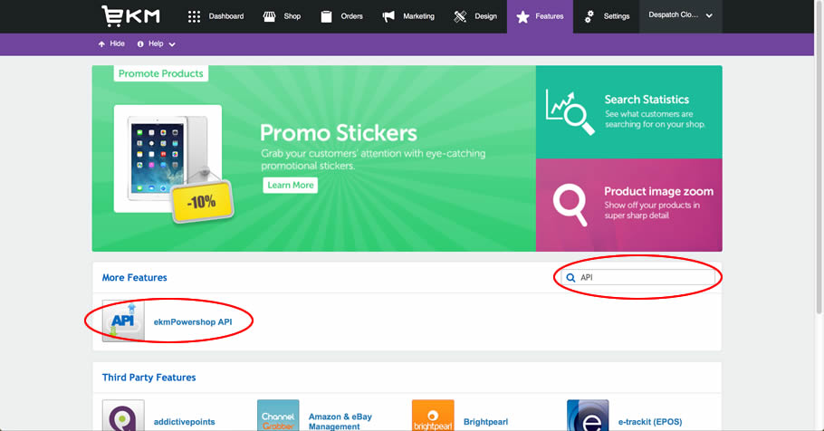 EKM Powershop - Despatch Cloud Documentation