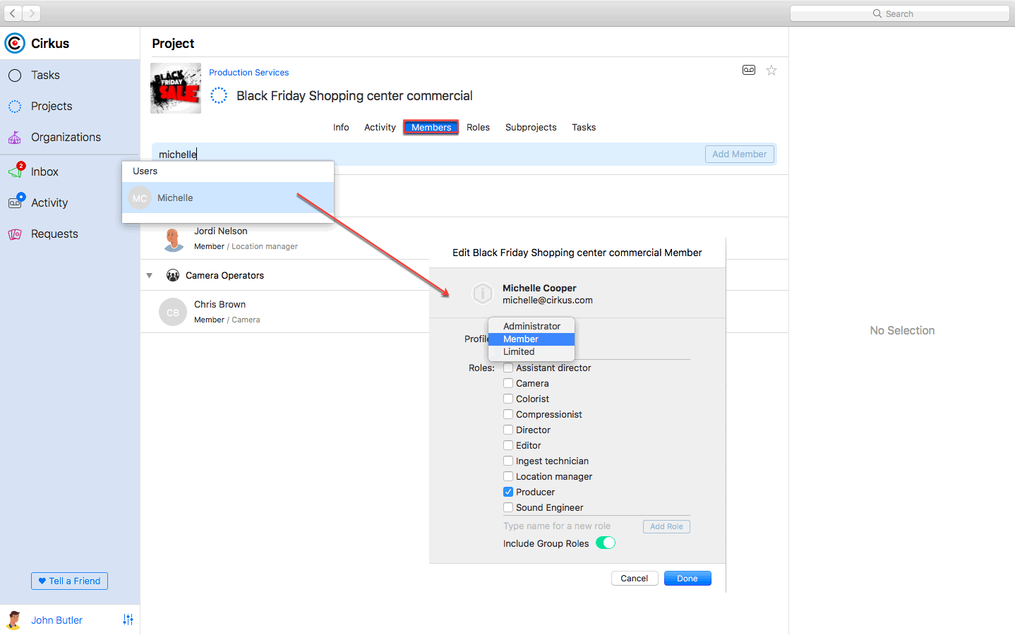 Create your first project : Cirkus Support