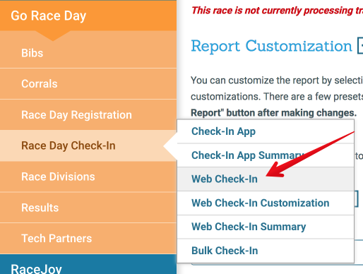 Race Day Check-In - Web Check-In : RunSignUp Helpdesk