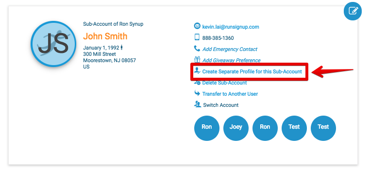 Access/Manage a Sub-Account : RunSignUp Helpdesk