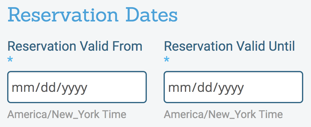 Create Reserved Entries