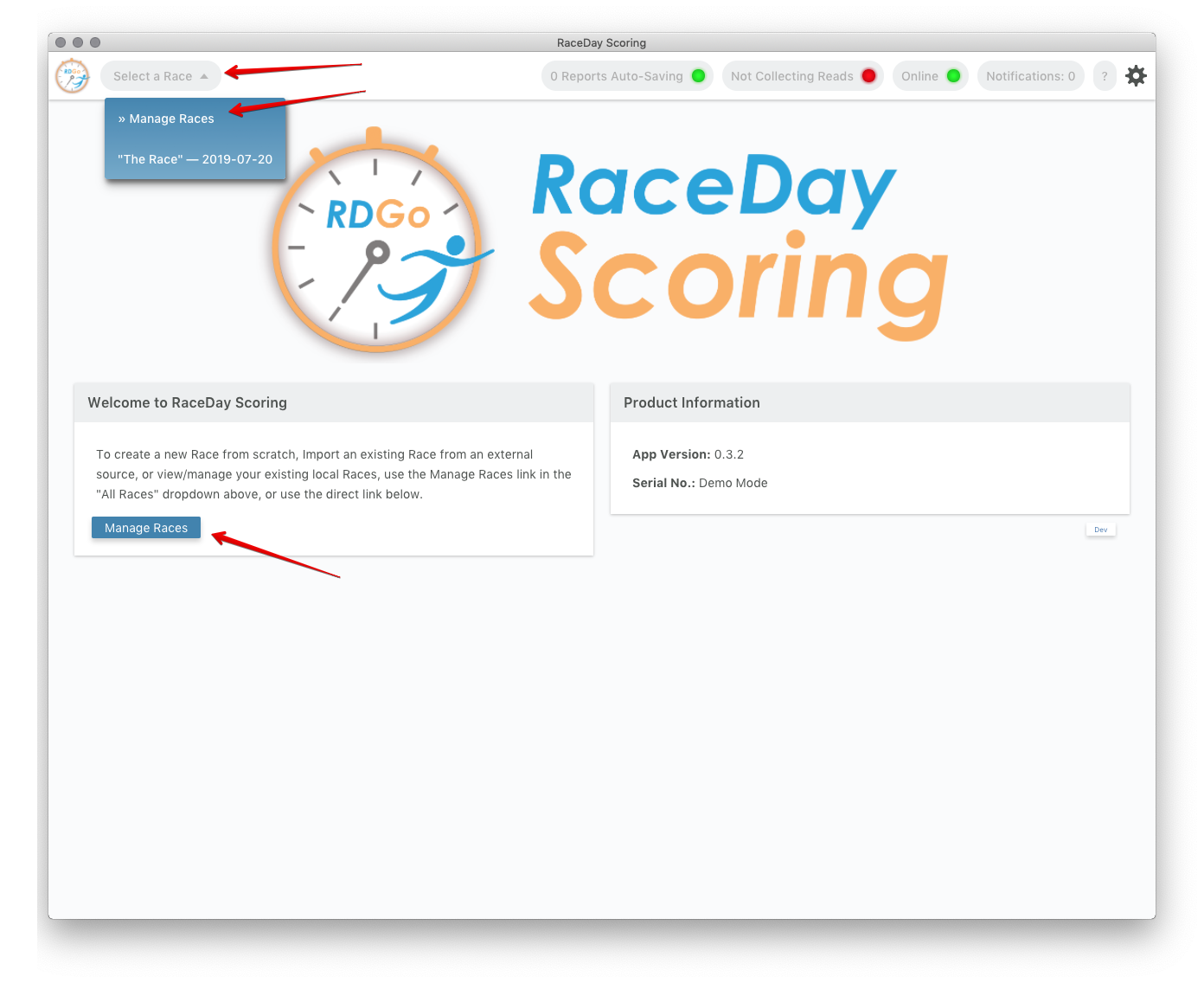 Creating a Race in RaceDay Scoring : RaceDay Scoring