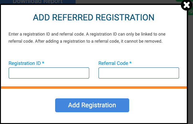 Manually Add a Referral Code to a Registration : RunSignup Helpdesk