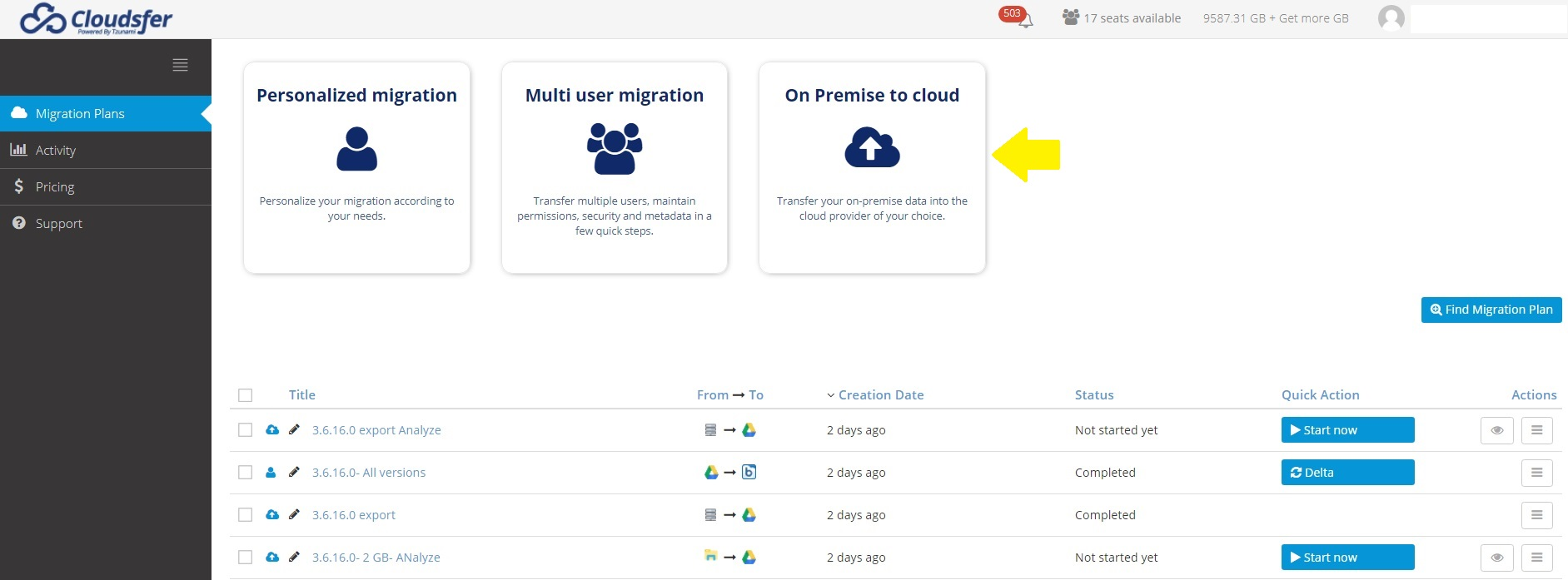 File System to Cloud Storage Migration Guide : Cloudsfer Support