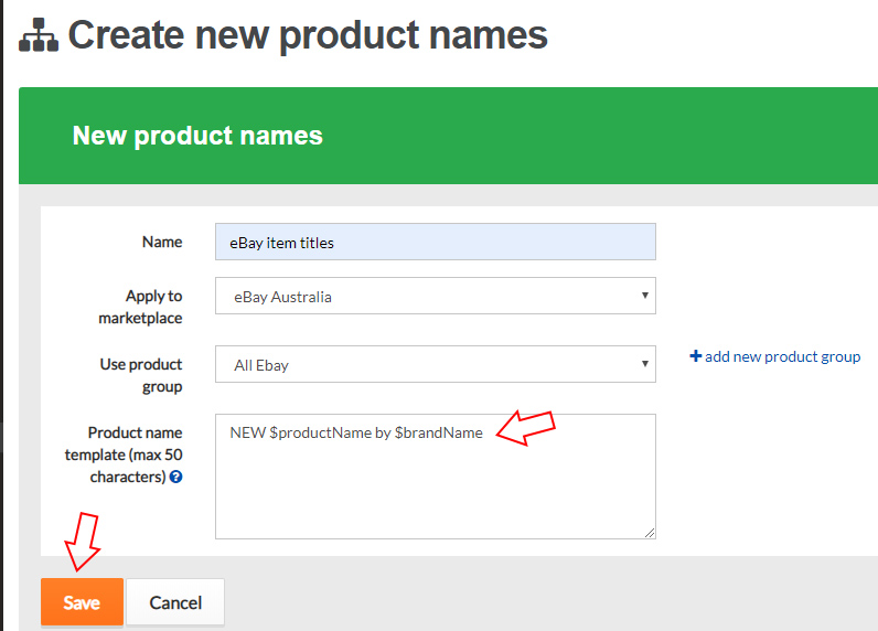 Create product names/different product titles for each marketplace ...